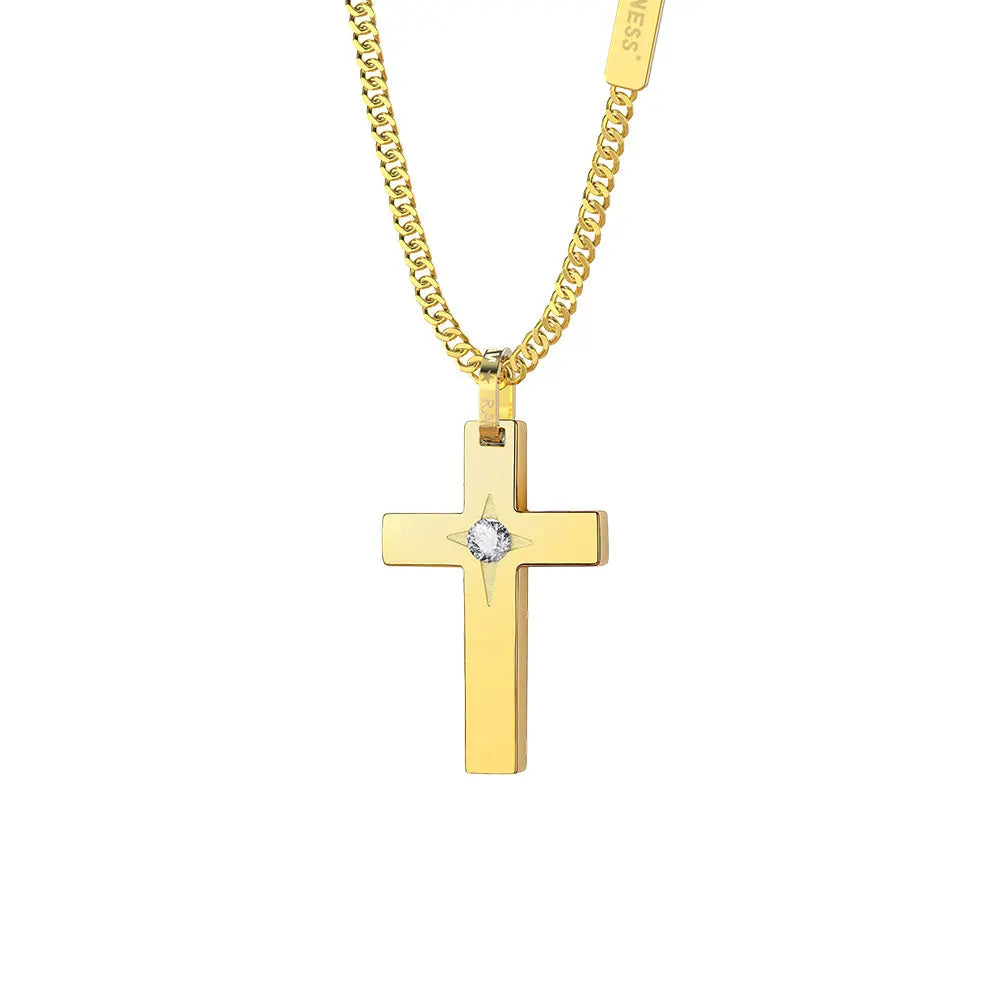 RAWNESS Necklace Lone Star Cross Shaped Pendant - RAWNESS