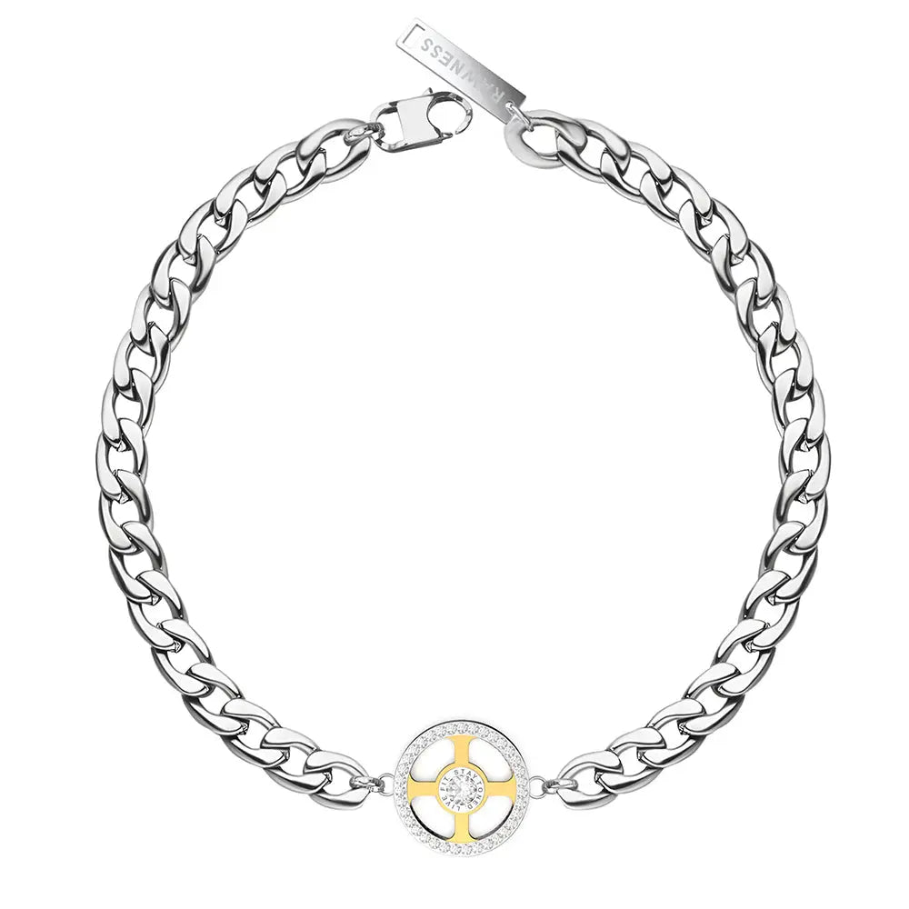 RAWNESS Necklace Weight Plate Pendant Cuban Chain Strength Meets