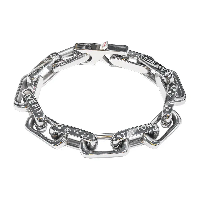 RAWNESS Bracelet Square Link Cuban Chain Titanium Steel - RAWNESS